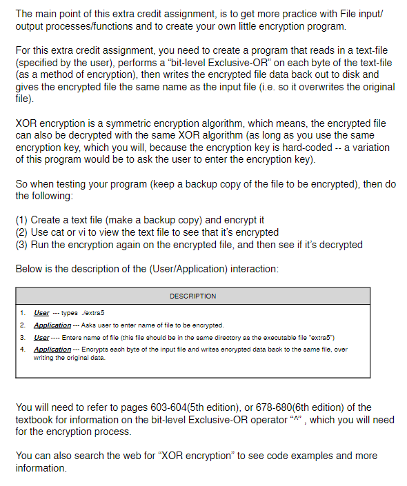 Solved The main point of this extra credit assignment, is to | Chegg.com