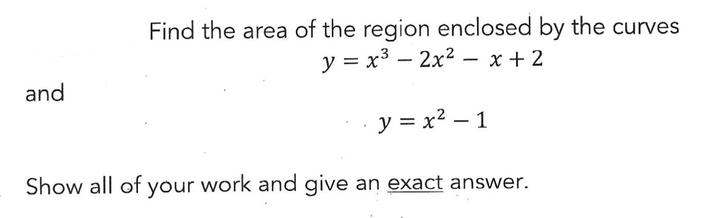 Solved Find the area of the region enclosed by the curves y | Chegg.com