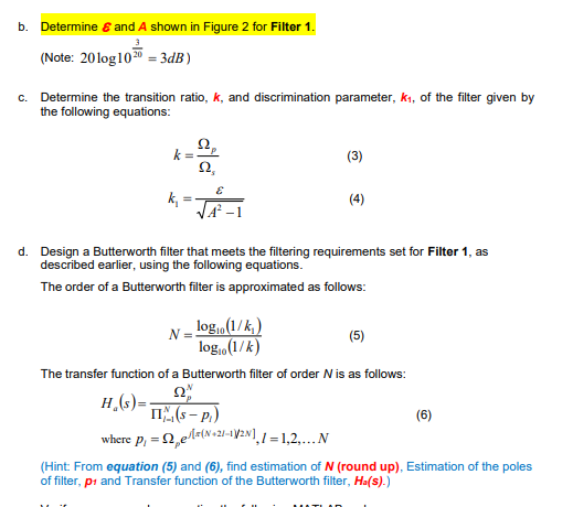 Filter 1: Low pass filter with a 3-dB cut-off | Chegg.com