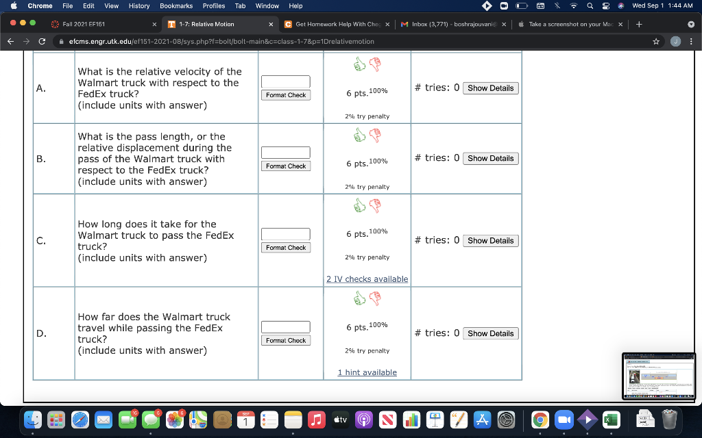 Solved Chrome File Edit View History Bookmarks Profiles Tab | Chegg.com