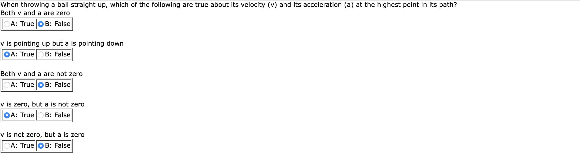 Solved When throwing a ball straight up, which of the | Chegg.com