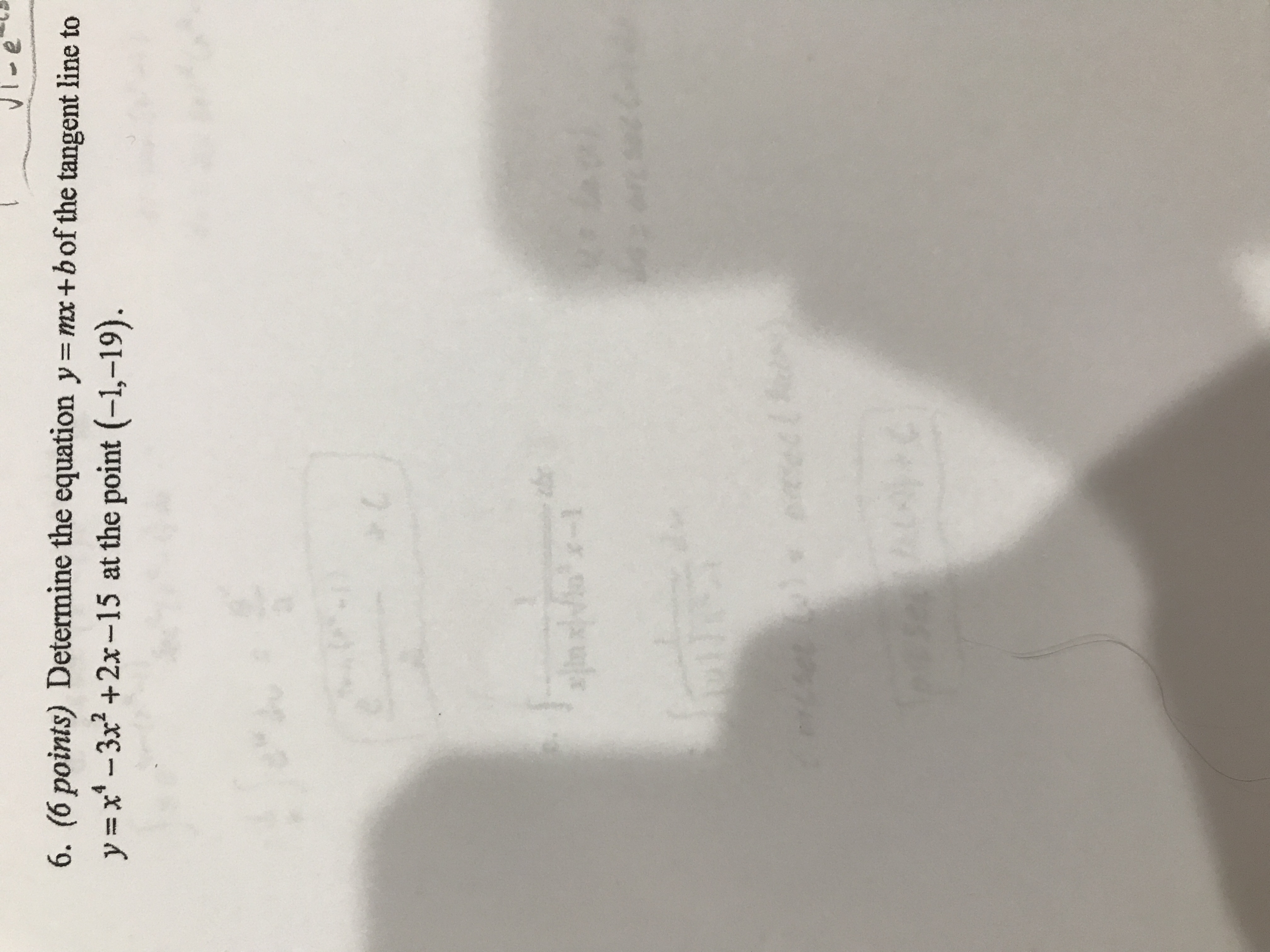 Solved (6 ﻿points) ﻿Determine the equation y=mx+b ﻿of the | Chegg.com