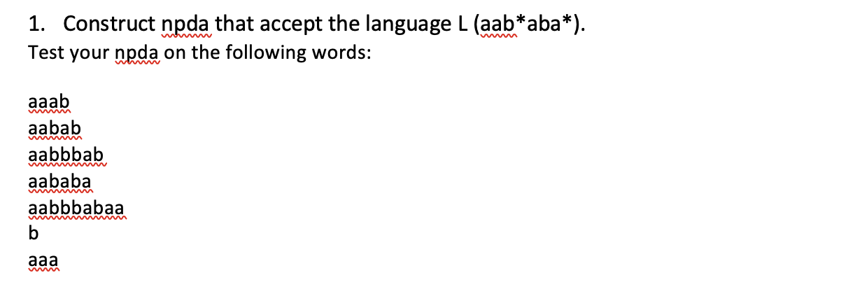 Solved 1. Construct npda that accept the language L | Chegg.com