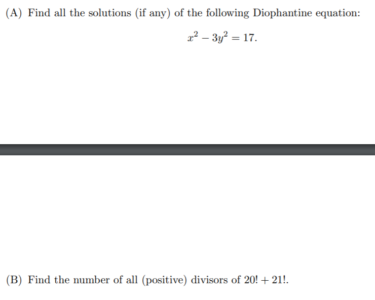 Solved (A) Find all the solutions (if any) of the following | Chegg.com
