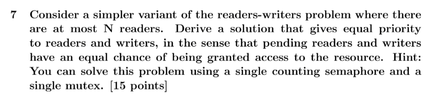 Solved Consider a simpler variant of the readers-writers | Chegg.com