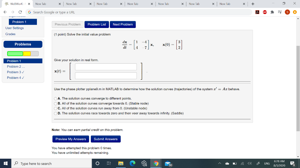 Solved WebWork: x New Tab X New Tab x New Tab x Nuw Tab х | Chegg.com