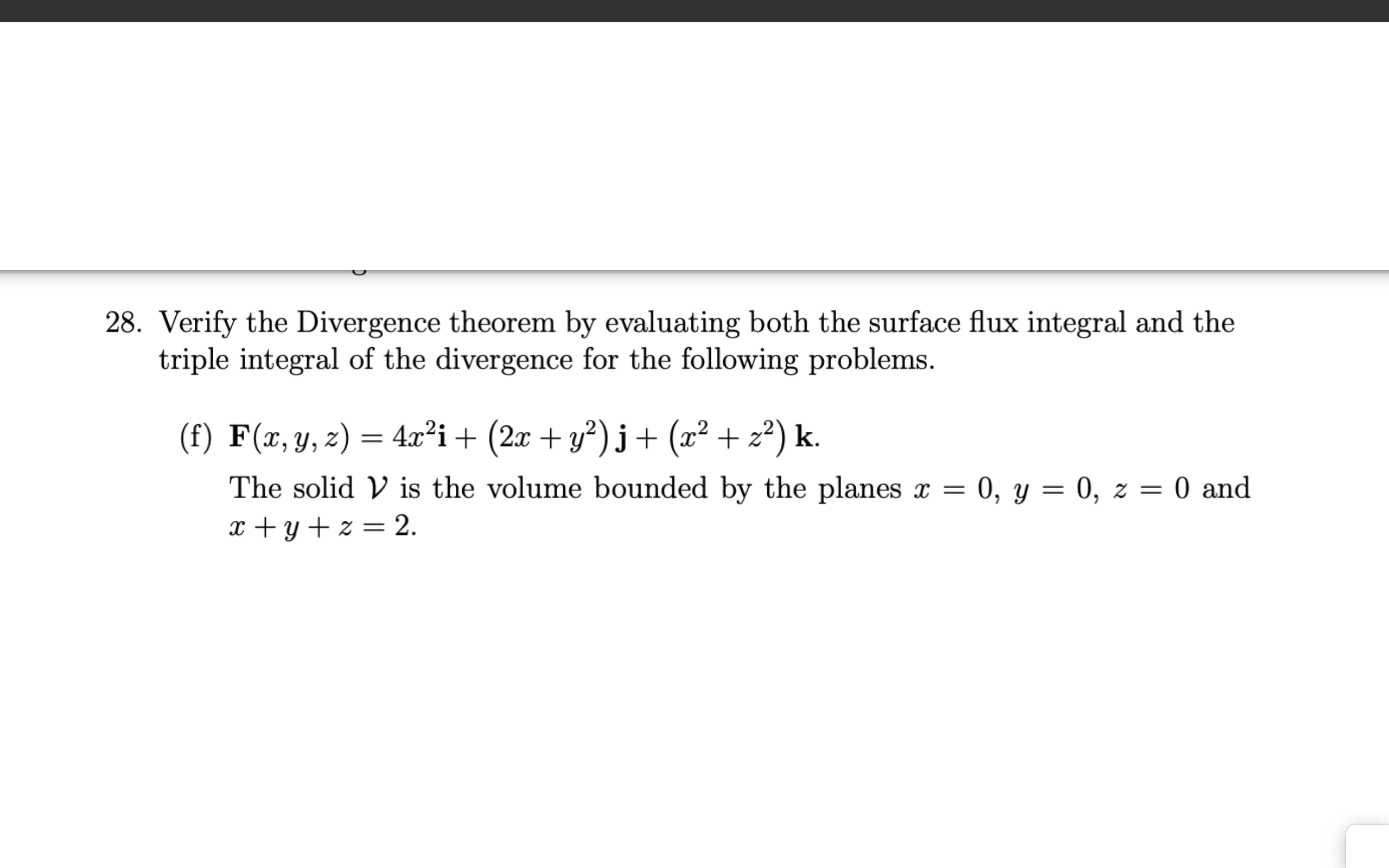 Solved 8. Verify the Divergence theorem by evaluating both | Chegg.com