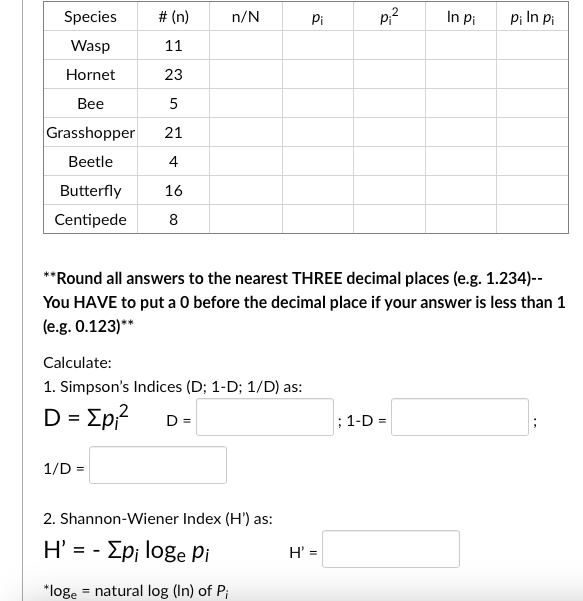 Solved ∗∗ Round all answers to the nearest THREE decimal | Chegg.com