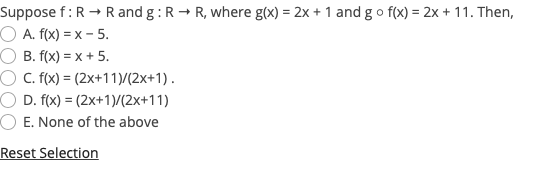 Solved Suppose f : R → R and g : R → R, where g(x) = 2x + 1 | Chegg.com