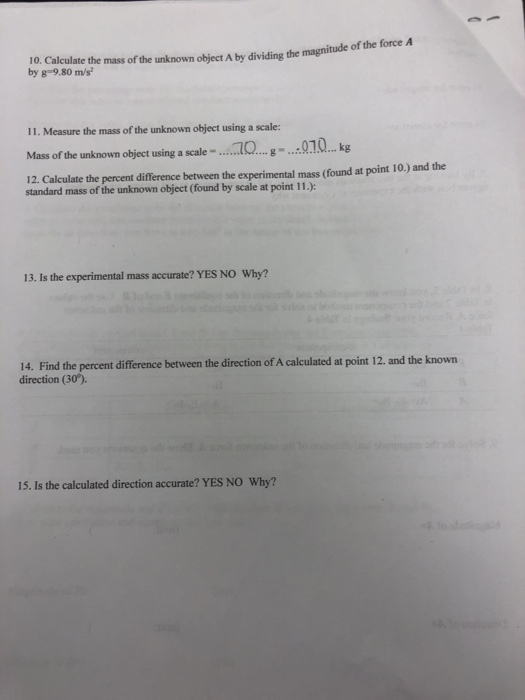 Solved Force Table Lab Report Table1 Table 2 Force Mass | Chegg.com