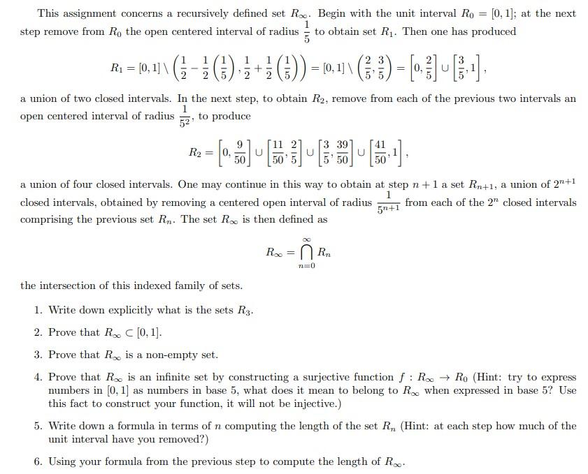 Solved This assignment concerns a recursively defined set | Chegg.com