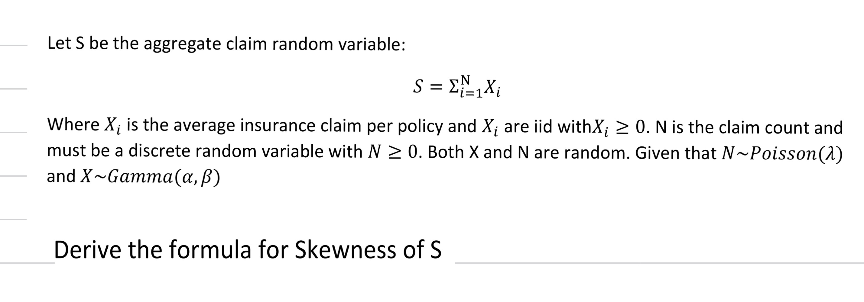 Solved Derive The Formula For Skewness Of S