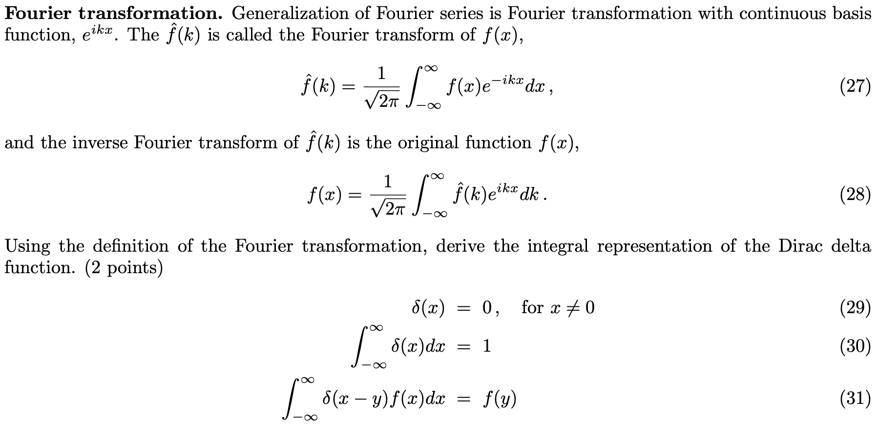 Solved Fourier transformation. Generalization of Fourier | Chegg.com