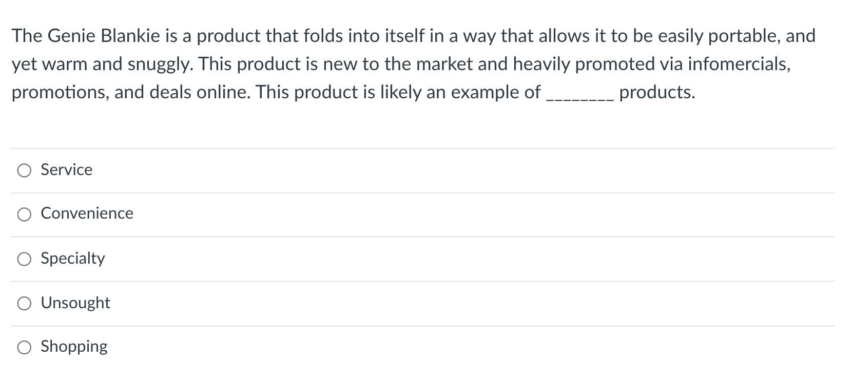 Solved The Genie Blankie is a product that folds into itself | Chegg.com