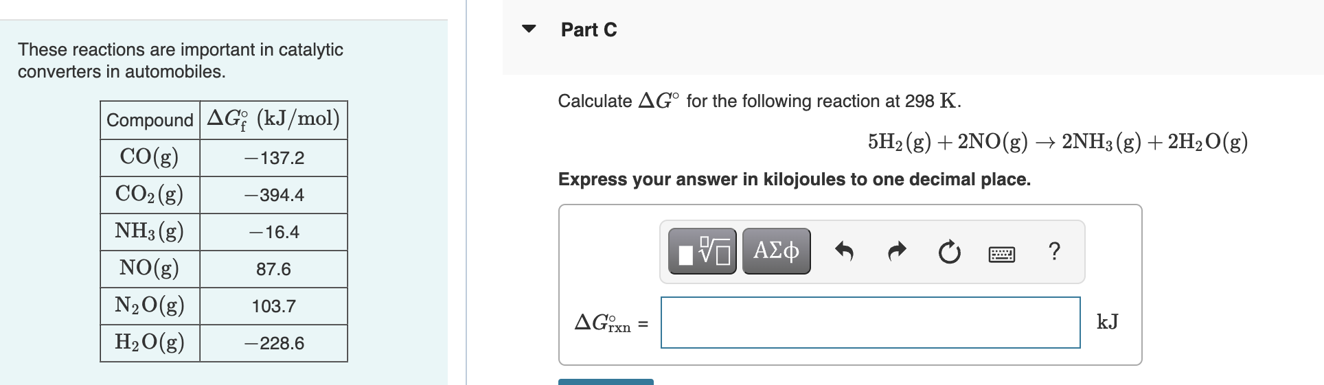 Solved These reactions are important in catalytic converters | Chegg.com
