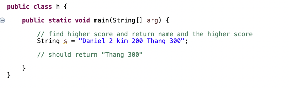 Solved from the string find the higher score then return | Chegg.com