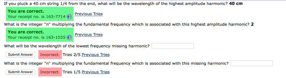 Solved If you pluck a 40 cm string 1/4 from the end, what | Chegg.com