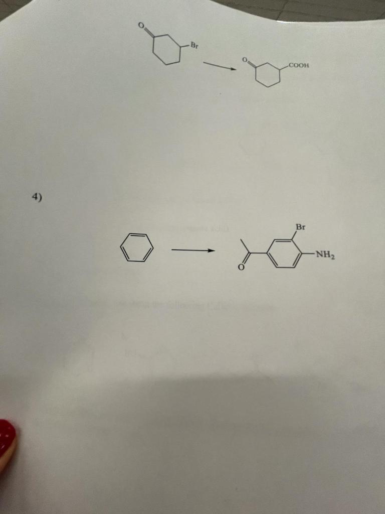 Solved -Br COOH 4) Br O-X -NH2 | Chegg.com