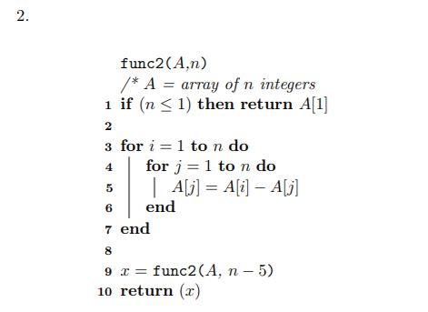 Solved For each of the following problems write a recurrence | Chegg.com