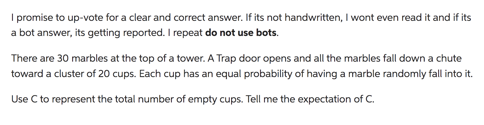 Solved Do not use open AI or any sort of bot software. I | Chegg.com