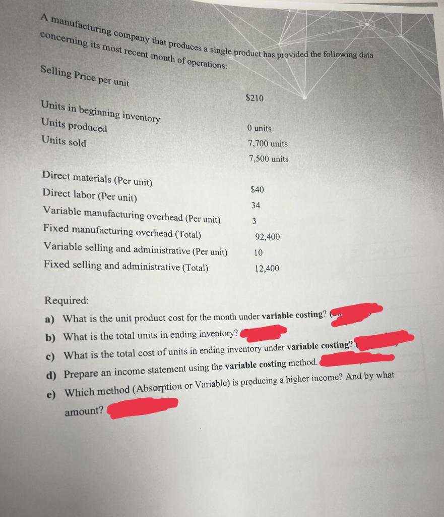 Solved Managerial Accounting Do not use Excel or any | Chegg.com