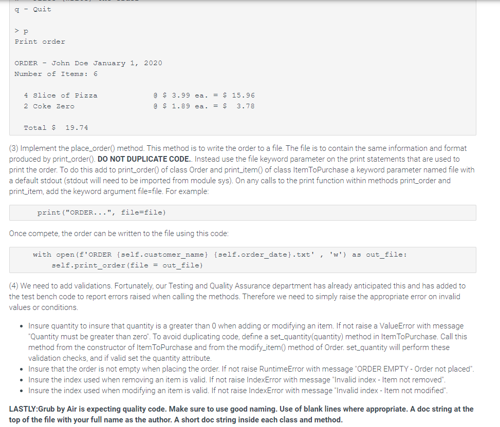 Solved I need help fixing some errors I am getting on an | Chegg.com