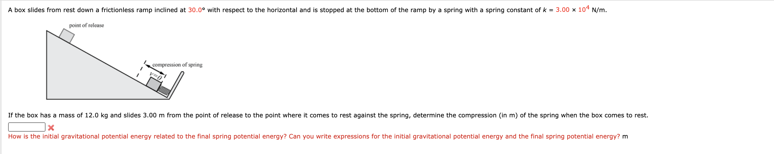 Solved A box slides from rest down a frictionless ramp | Chegg.com