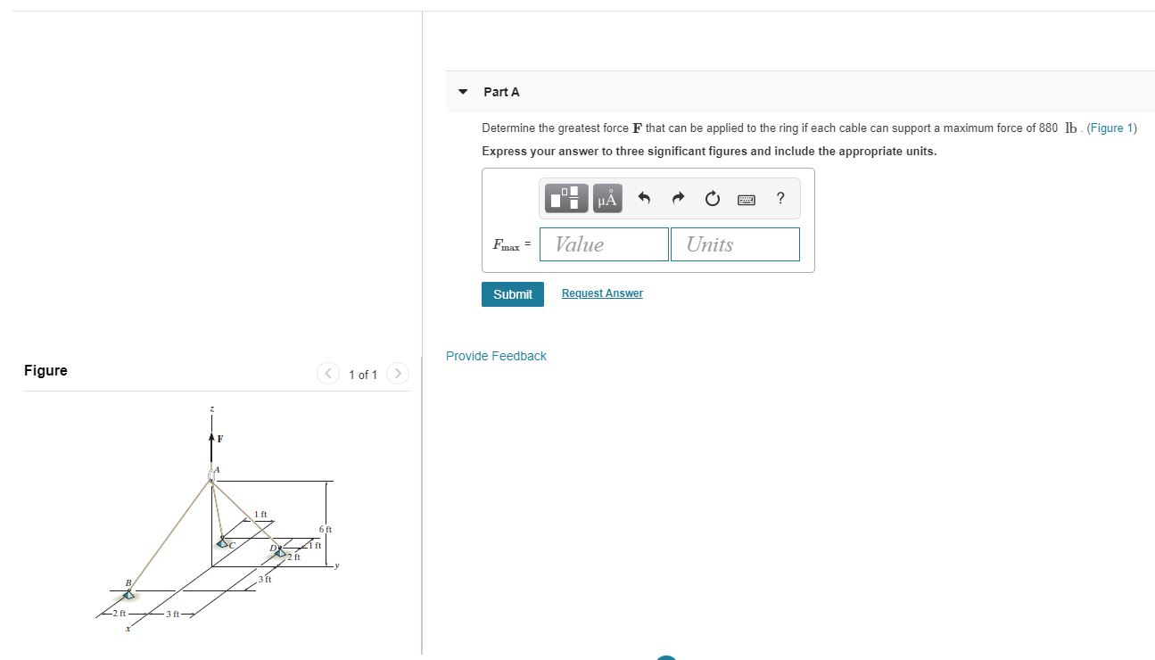 Solved Part A Determine The Greatest Force F That Can Be