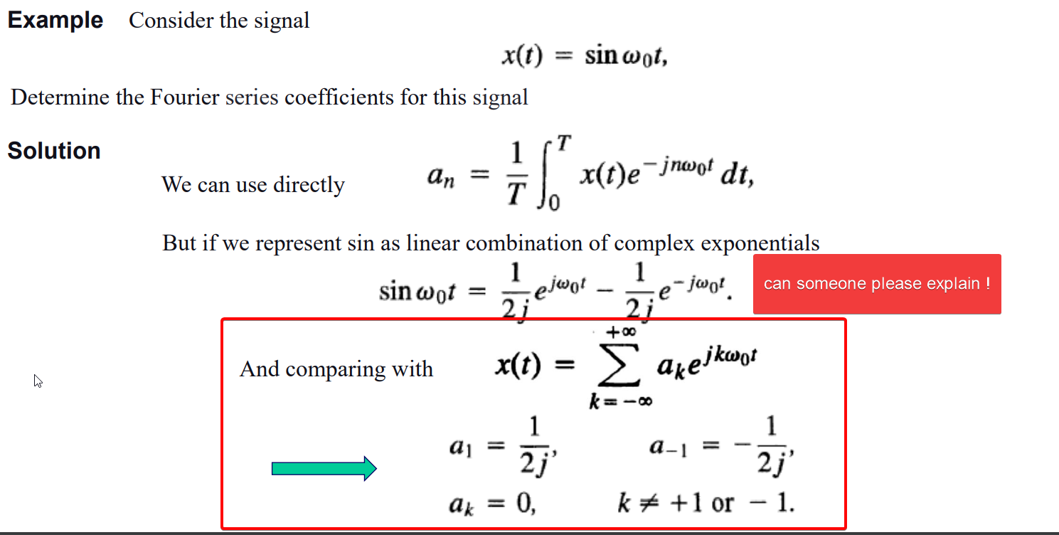 Solved Example Consider the signal X(t) = sin wot, Determine | Chegg.com