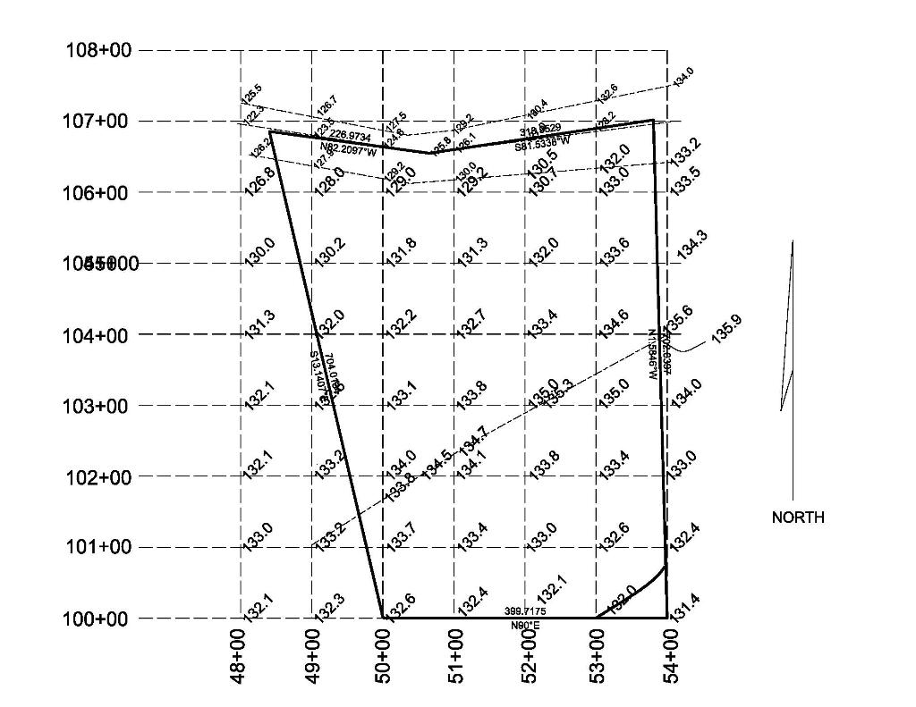 Solved Draw one foot contours using the provided elevations. | Chegg.com