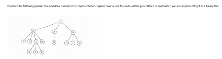 Solved Consider the following general tree and draw its | Chegg.com