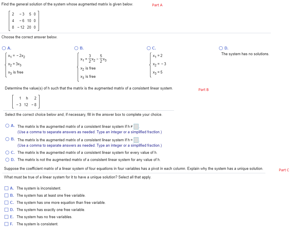 Solved Find the general solution of the system whose | Chegg.com