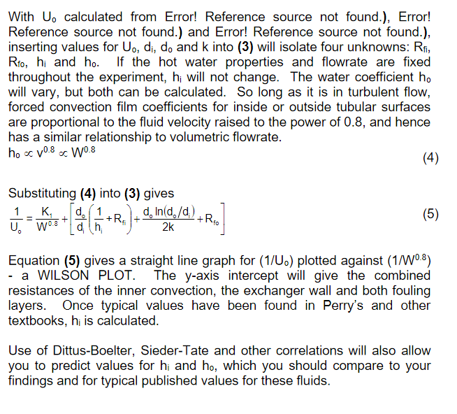Struggling with this Wilson Plot experiment. I have | Chegg.com