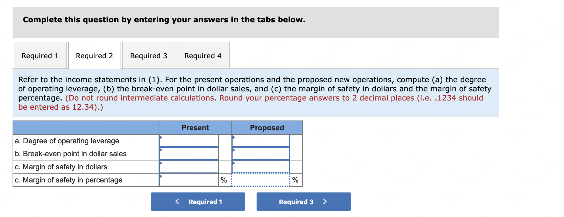 Solved Problem 6-29 (Algo) Changes in Cost Structure; | Chegg.com
