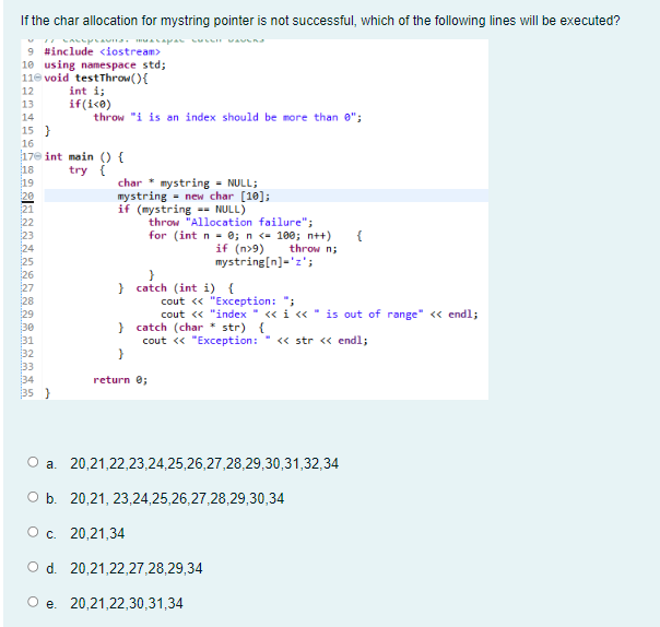 Solved If the char allocation for mystring pointer is not | Chegg.com