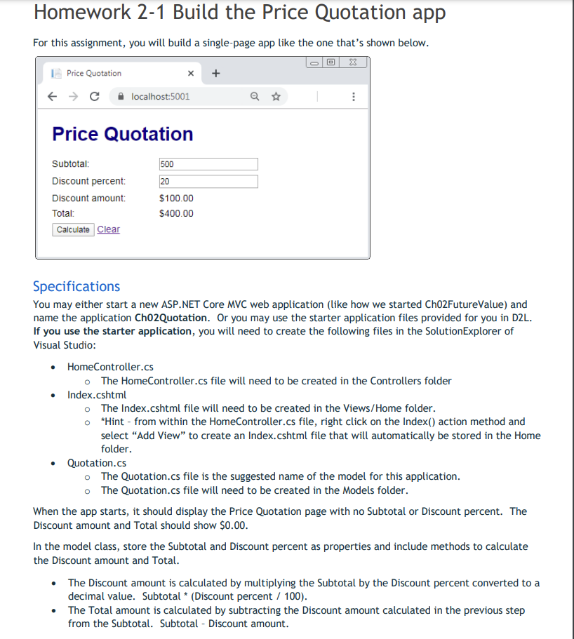 Solved Please use visual studio 2022 and .Net 6.0, use | Chegg.com