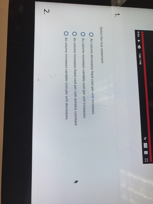 Solved Select the true statement: As volume decreases fixed | Chegg.com