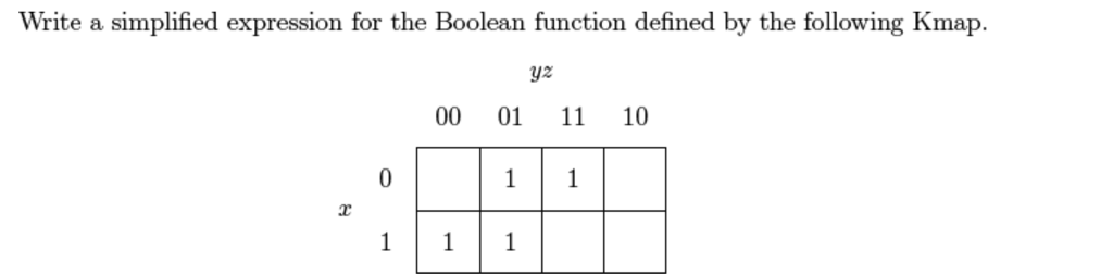 Solved Write a simplified expression for the Boolean | Chegg.com