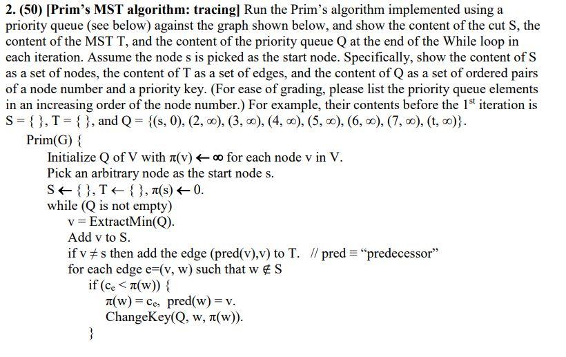 Solved Show the steps of deriving your answers. The answer | Chegg.com