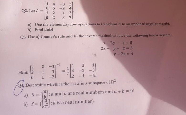 Solved Q1. In the following multiple choice questions, | Chegg.com