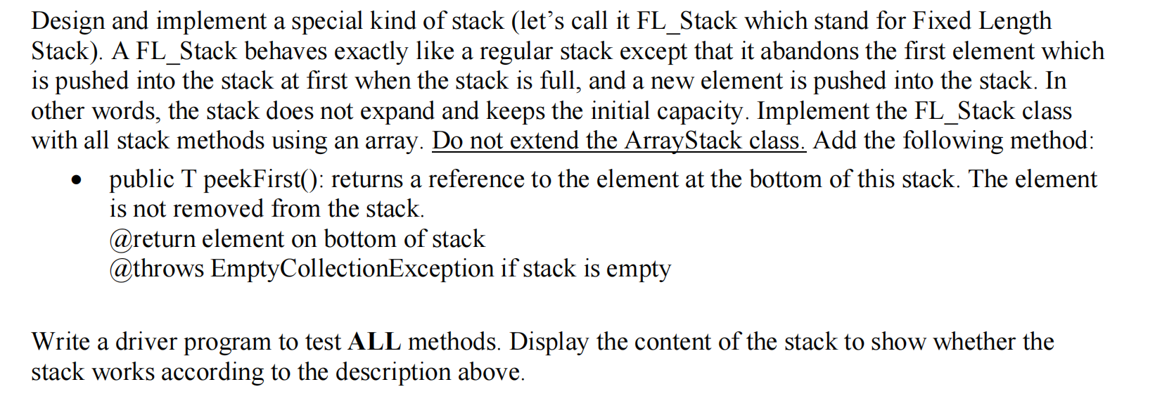Solved Design and implement a special kind of stack (let's | Chegg.com