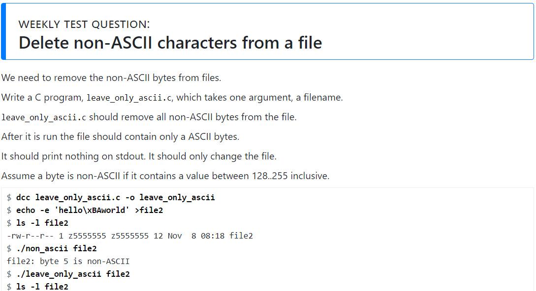 Solved WEEKLY TEST ION Delete Non ASCII Characters