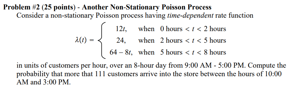 Solved Problem \#2 (25 points) - Another Non-Stationary | Chegg.com