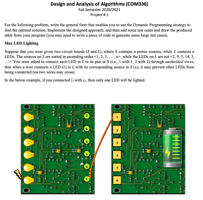 Design and Analysis of Algorithms (COM336) Fall | Chegg.com