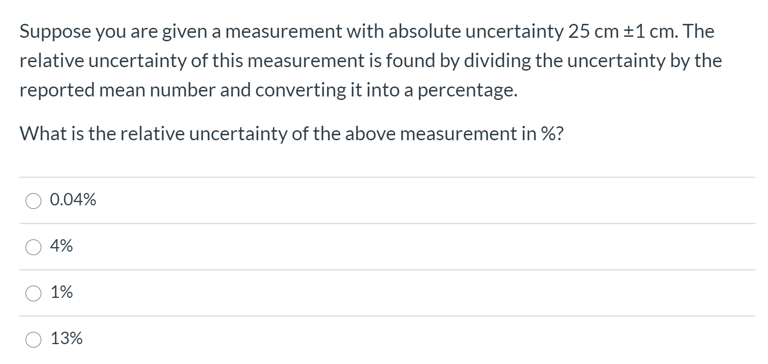 Solved Suppose you are given a measurement with absolute | Chegg.com