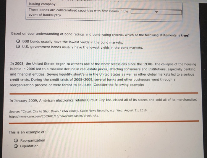 Solved You can distinguish the various types of bonds by | Chegg.com