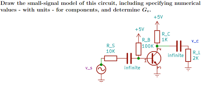 Solved Draw the small-signal model of this circuit, | Chegg.com