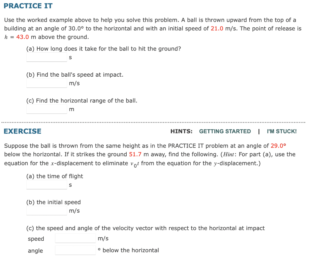 Solved GOAL Solve a two-dimensional kinematics problem with | Chegg.com