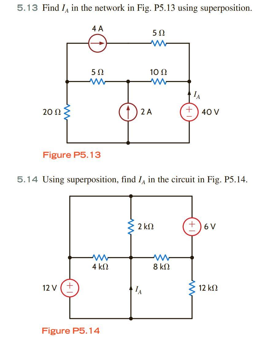 Solved 5.13 Find 1A in the network in Fig. P5.13 using | Chegg.com