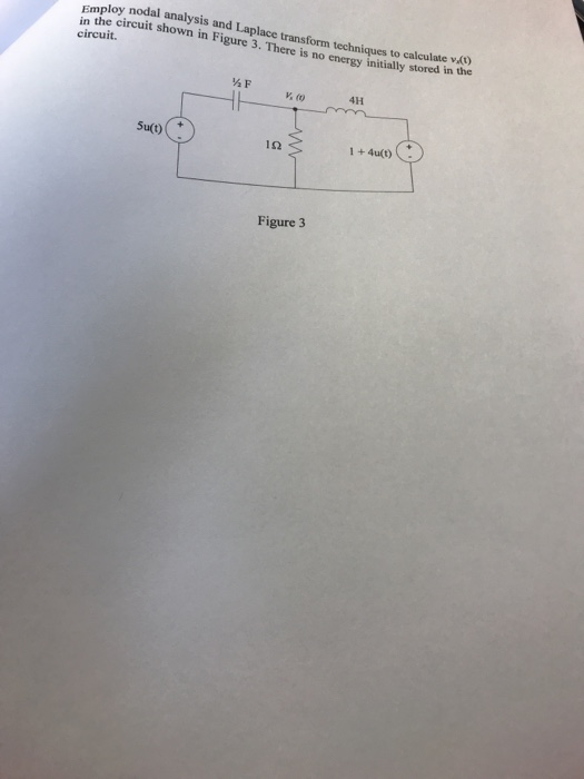 Solved nodal analysis and Laplace transform techniques to | Chegg.com